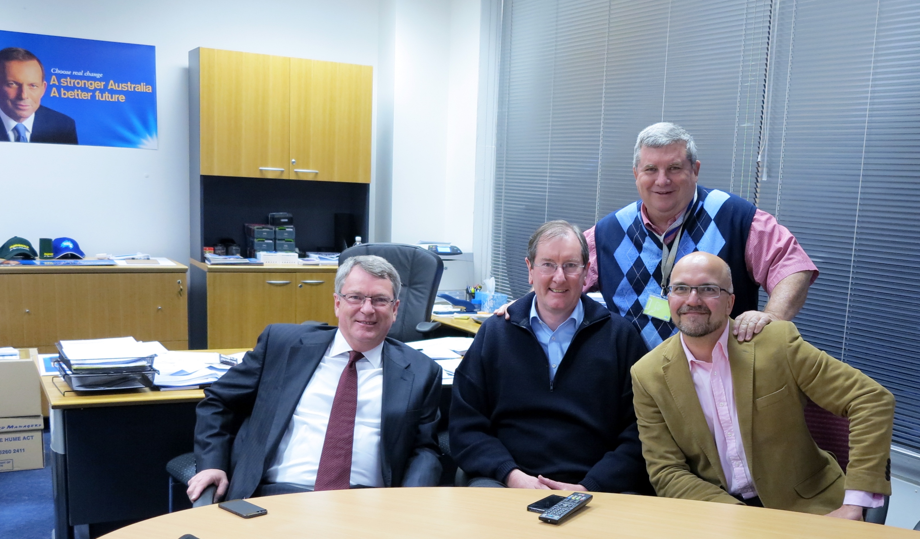 Lynton Crosby, Brian Loughnane, Mark Textor and Shane Stone CHQ ...